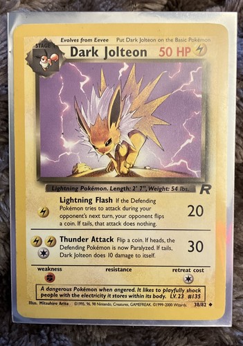 Pokemon Card Dark Jolteon 38/82 - 2000 WoTC Vintage | eBay