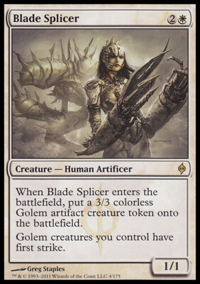 MTG Magic the Gathering Blade Splicer (4/181) New Phyrexia LP | eBay