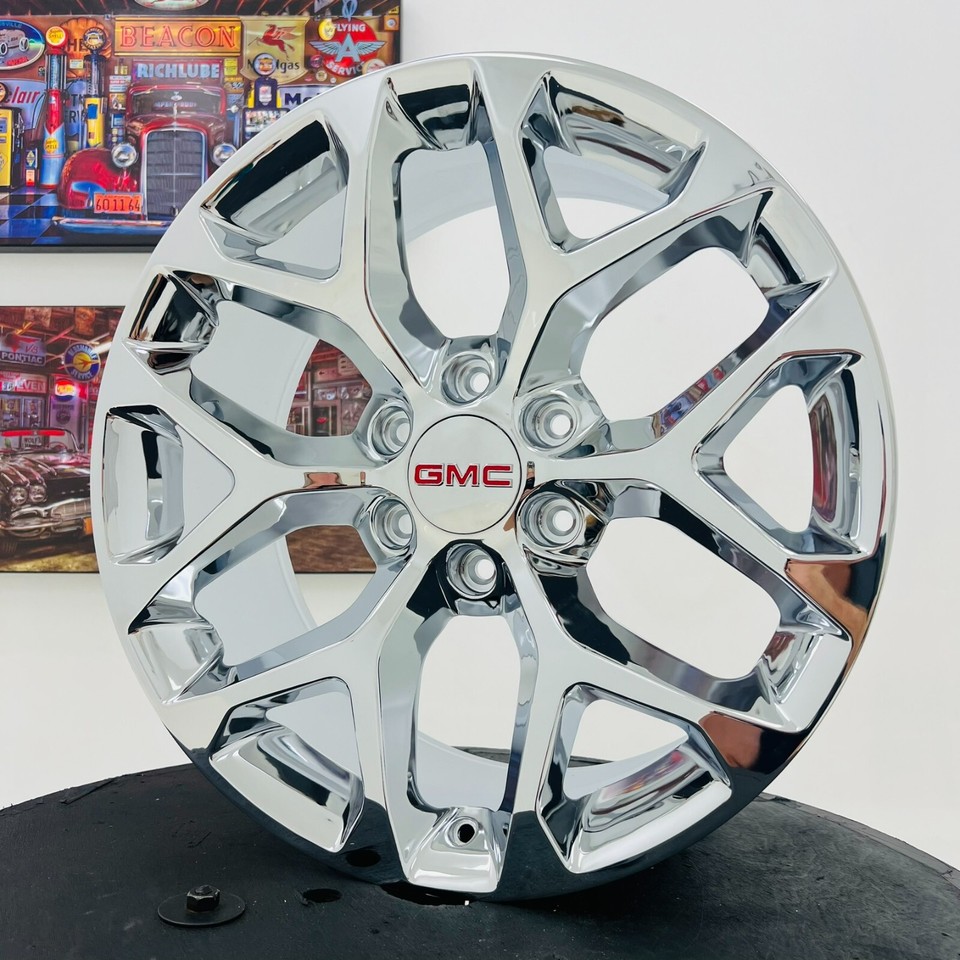 20" Snowflake Chrome GMC Sierra Yukon Denali Escalade Wheels Rims CK156 ...