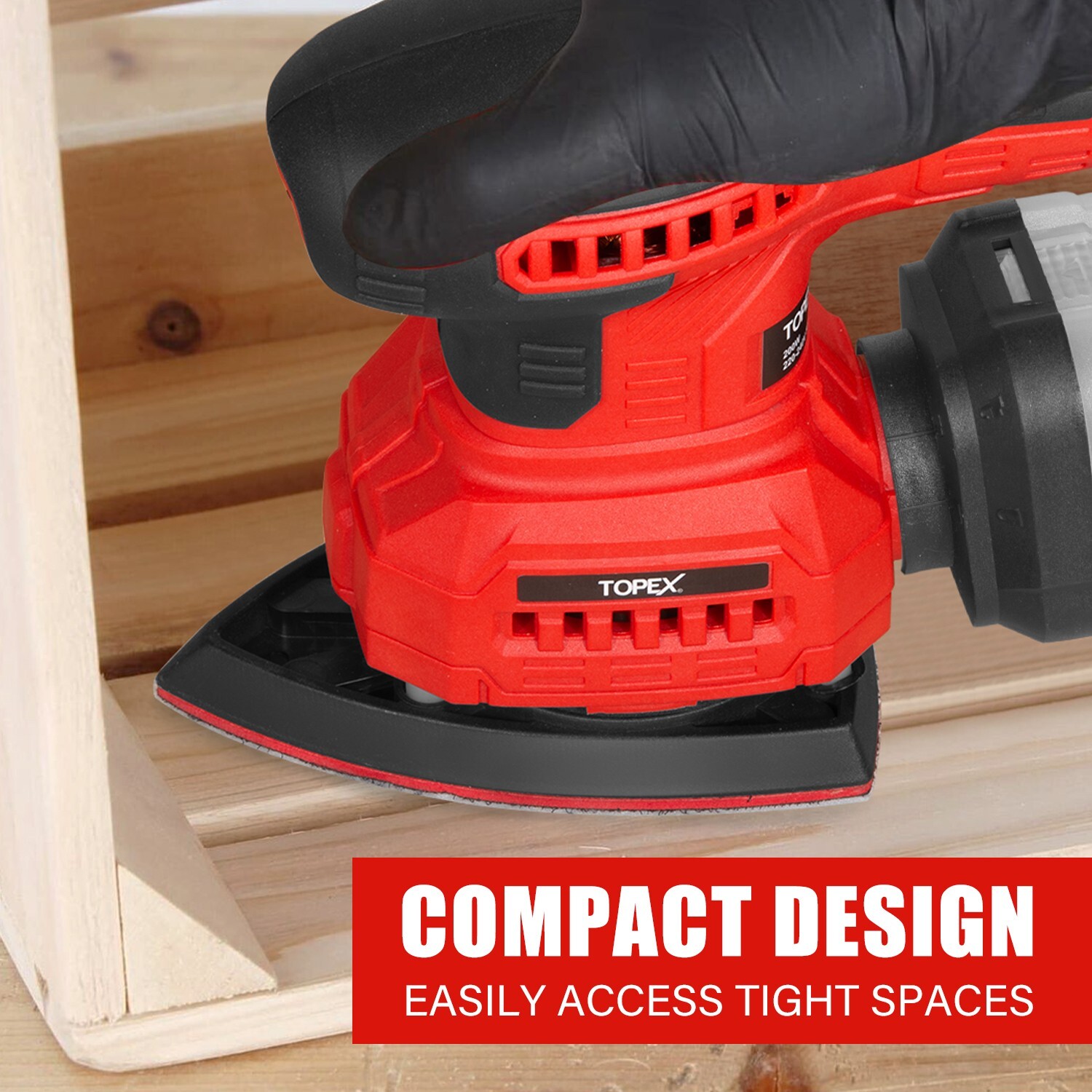 Topex 3in1 200W Electric Finishing Sander Sanding Tool 6 Speeds 3 ...