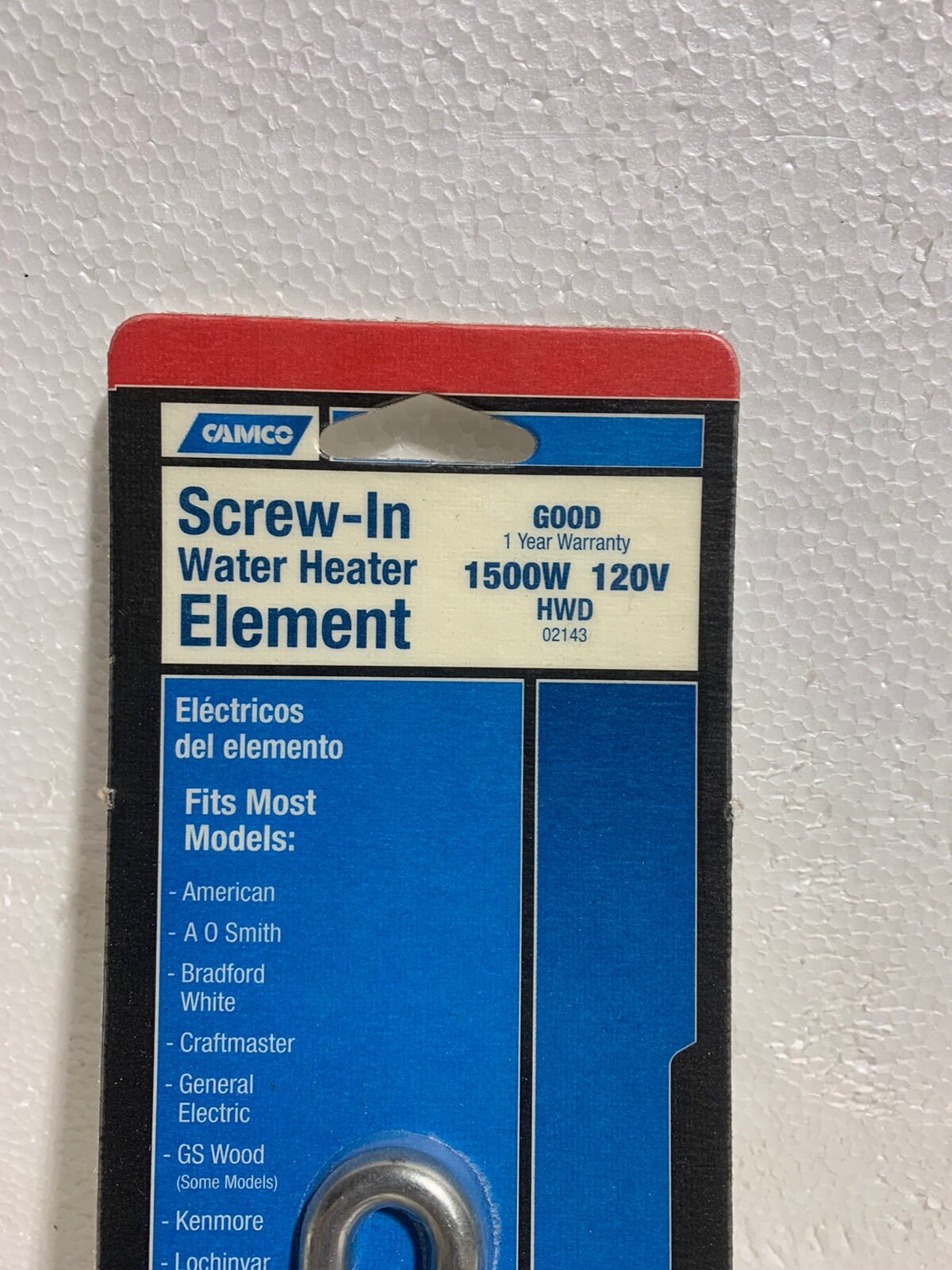 New Camco Screw-In Water Heater Element 1500W 120V HWD Standard #02143 ...