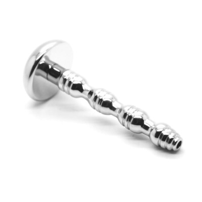 Ribbed Capped Penis Plug, 316L Surgical Steel Male Urethral Through Hole Plug | eBay
