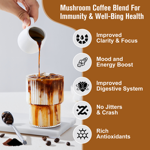 Mushroom Coffee-Organic Coffee Supplement - Boost Energy 70g/120g/250g ...