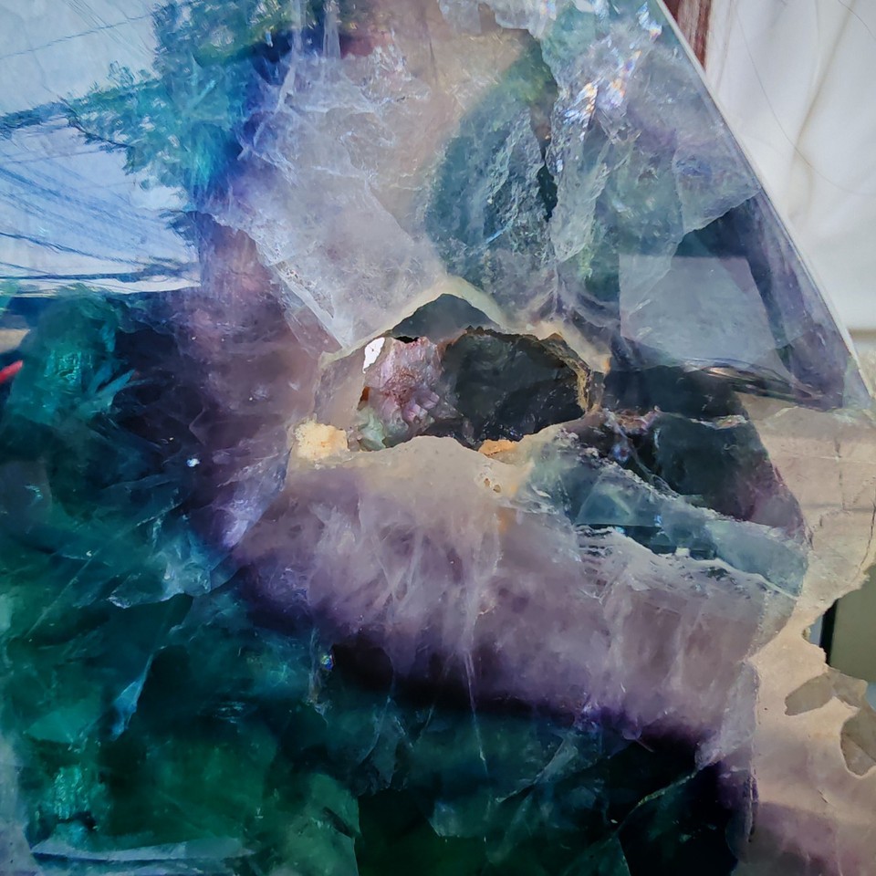 7.37LB Restoration of Natural Colored Fluorite Crystal Specimens 3350g ...