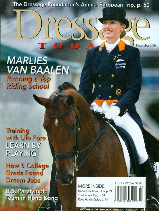 2008 Dressage Today Magazine: Marlies Van Baalen Riding School/Lilo ...