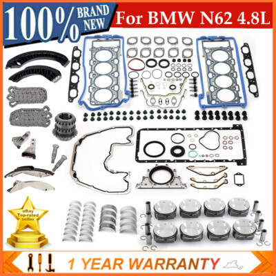 N62 4.8L Engine Rebuild Overhaul Kit & Crankshaft Gear Timing Chain Kit ...
