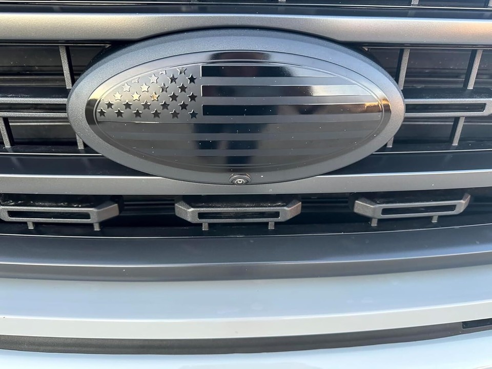 12" For 2018-2023 Ford F250 F350 F450 FRONT GRILLE US Flag Oval Emblem ...
