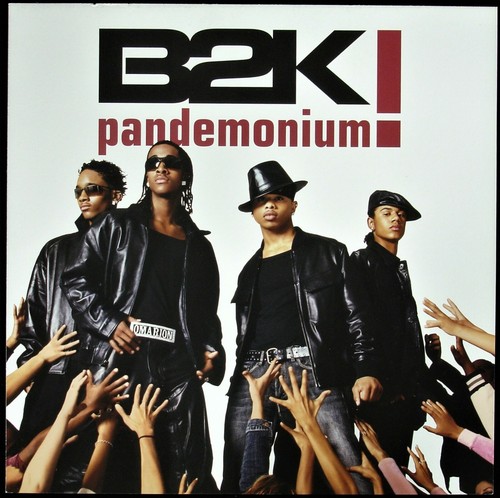 B2K "PANDEMONIUM!" 2003 PROMO POSTER/FLAT 2-SIDED 12X12 ~RARE~ HTF *NEW ...