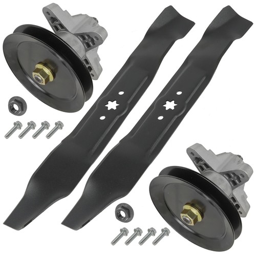 Deck Spindle with Pulley & Blade For MTD Huskee MasterCut Gold Yard ...
