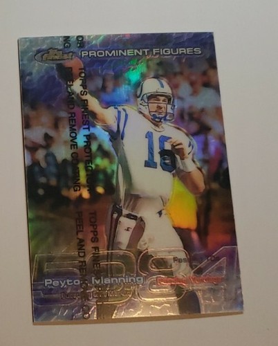 1999 Topps Finest PEYTON MANNING PROMINENT FIGURES REFRACTOR #’d 1234/ ...