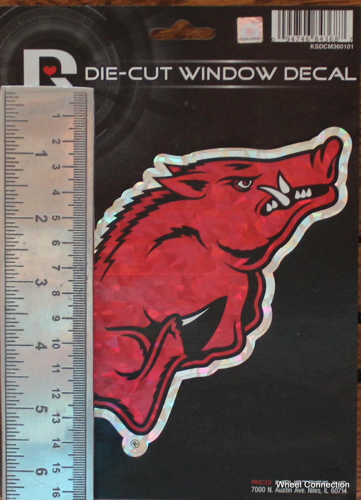 University of Arkansas Razorbacks NCAA Lic. Decal full colorful Car ...