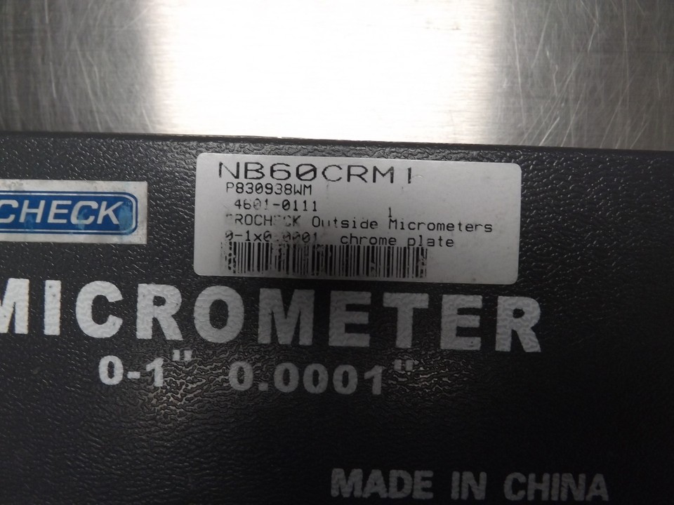 Procheck NB60CRM1 Micrometer .0001" 0-1" procheck ratchet micro | eBay