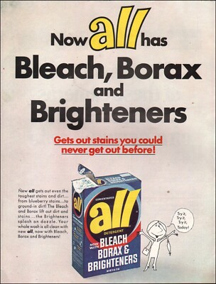1968 Vintage ad All detergent bleach borax brighteners Art Cartoon 07 ...
