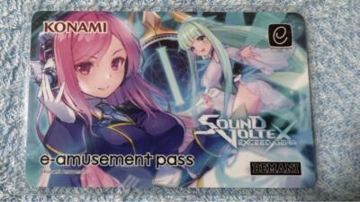 Konami e-AMUSEMENT PASS Card Sound Voltex Rasis & Mion Exceed Gear SDVX ...