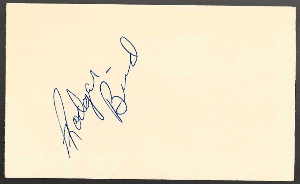Kentucky 1967 Oakland Raiders Rodger Bird Signed Auto 3x5 Index Card ...