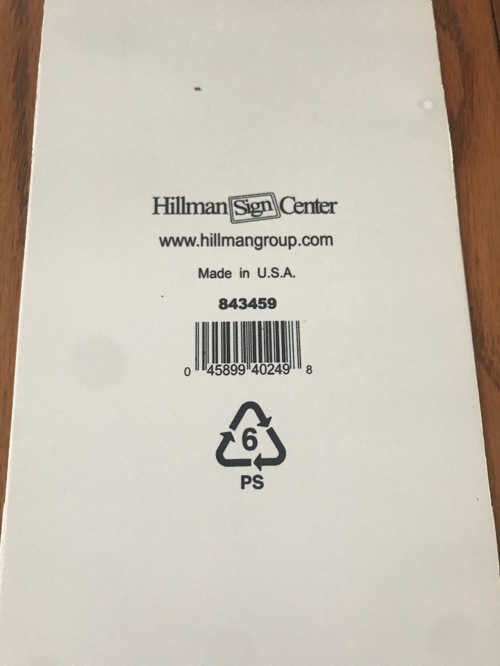 Hillman Sign Center-- Master Of The House, Ships N 24h | eBay