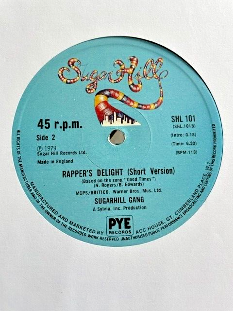 Sugarhill Gang – Rapper's Delight 12" Old School Hip Hop Vinyl 1979 ...