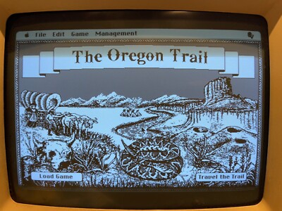 Vintage Macintosh Games Oregon Trail B/W 800k Floppy Disk | eBay