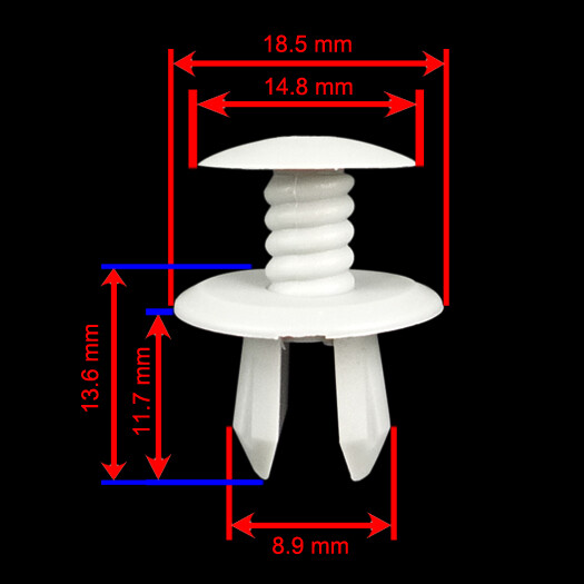 40 Front Bumper Clip Interior Trim Push Type Retainer For Audi For VW ...