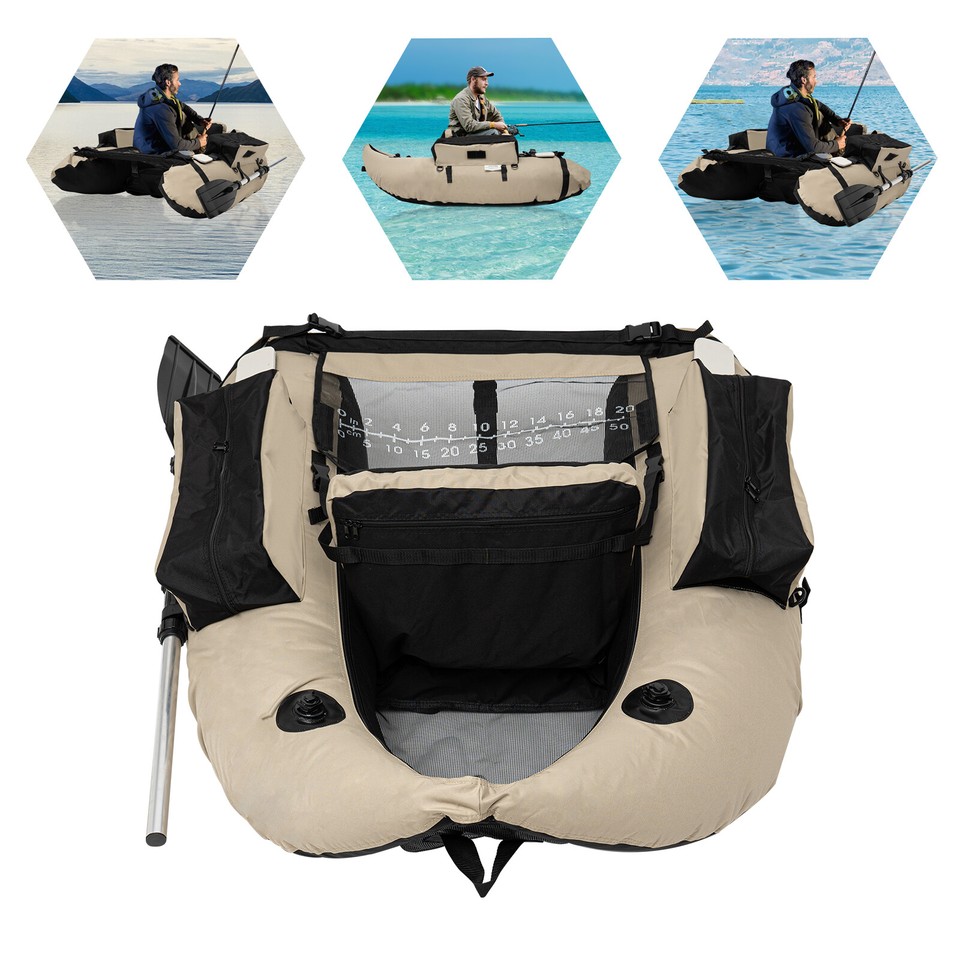 Portable Inflatable Boat Fishing Dinghy Boat Sport Backrest Adjustable ...