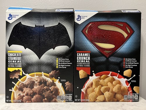 Batman Vs Superman Movie Cereal Box Cavill Affleck Zack Snyder Justice ...