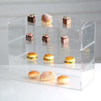 3-Tier Acrylic Bakery Pastry Display Case Cabinet Cakes Donuts Cupcakes ...