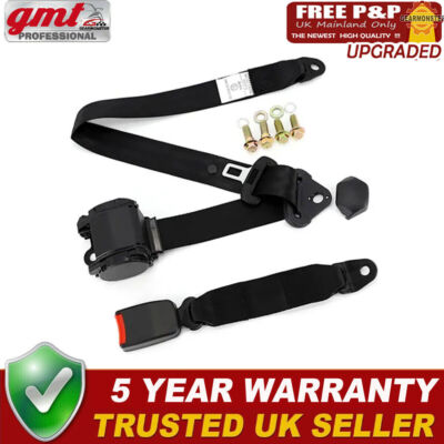 Universal 3 Point Inertia Seat Belts Retractable Car Safety Belt ...