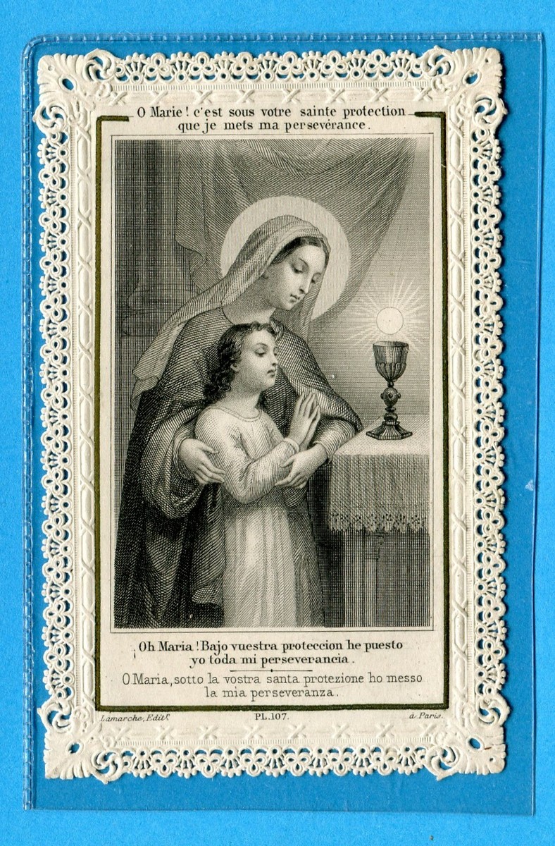 Clipart Perseveranza ANTIQUE HOLY CARD OH MARIA !.... Lamarche