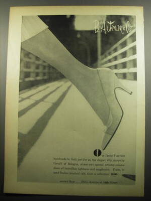 1957 B. Altman & Co. Ponte Vecchios Shoes Advertisement | eBay