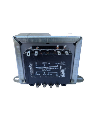 25VA 120/240Vac pri 6 - 0 - 6Vac sec mains isolation transformer new ...