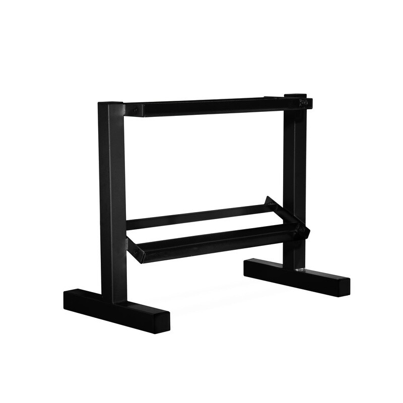 Two-Tier Dumbbell Rack Home Gym Compact Storage Heavy Duty Steel Design ...