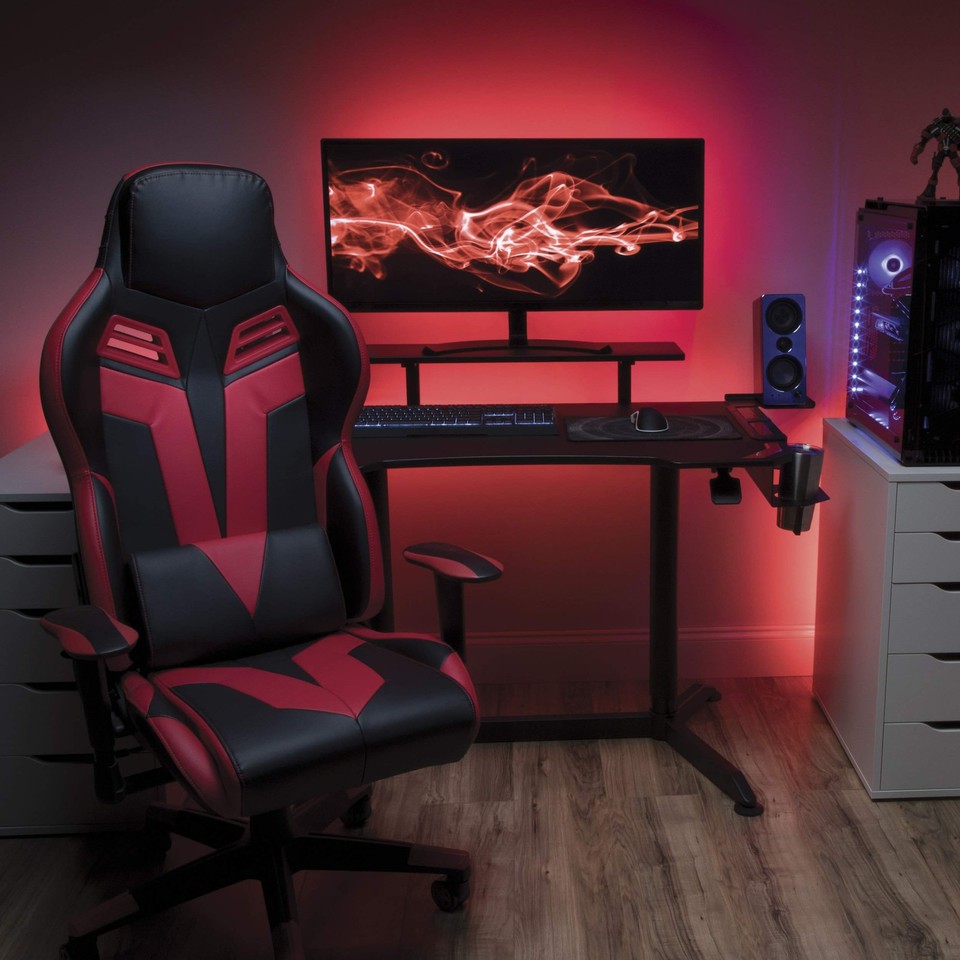 3000 Gaming Computer Desk Ergonomic Height Adjustable Gaming Desk, in ...