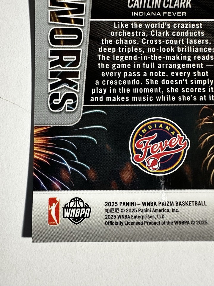Caitlin Clark 2025 Panini Prizm WNBA #9 Fireworks Green Pulsar /25 ...