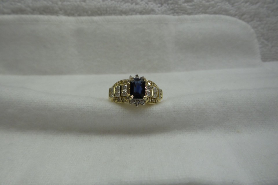Estate 1960's14kt Cocktail Ring, Genuine 1.50cts. Sapphire, Natural ...