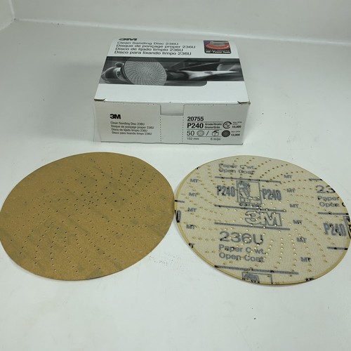 3M Marine Clean P240 Sanding Hookit 6" Discs 236U 20755 Qty (50) | eBay