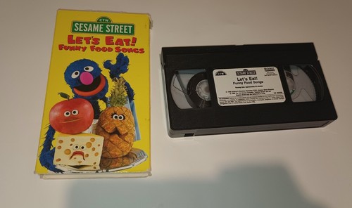 Sesame Street LET'S EAT! FUNNY FOOD SONGS VHS VERY RARE HTF EUC ...