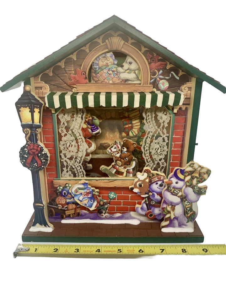 *RARE* Santa's Shop Animated Wooden Decoration Musical Snowman ...