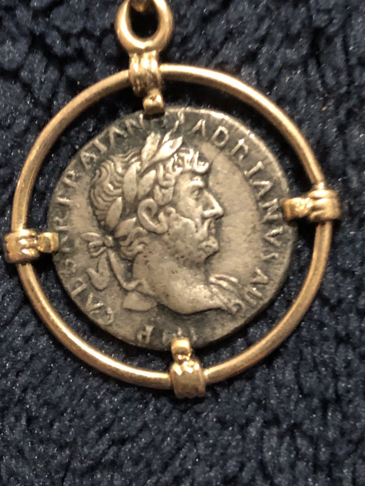 Spanish Treasure Coin /14k Pendant + 10k Chain - Gem