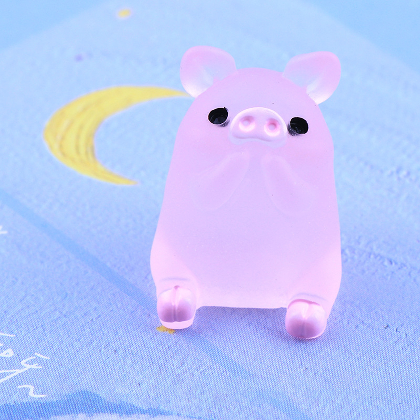 6pcs Pig Statue Carving Technology Scene Props Glow Pig Mini Portrait ...