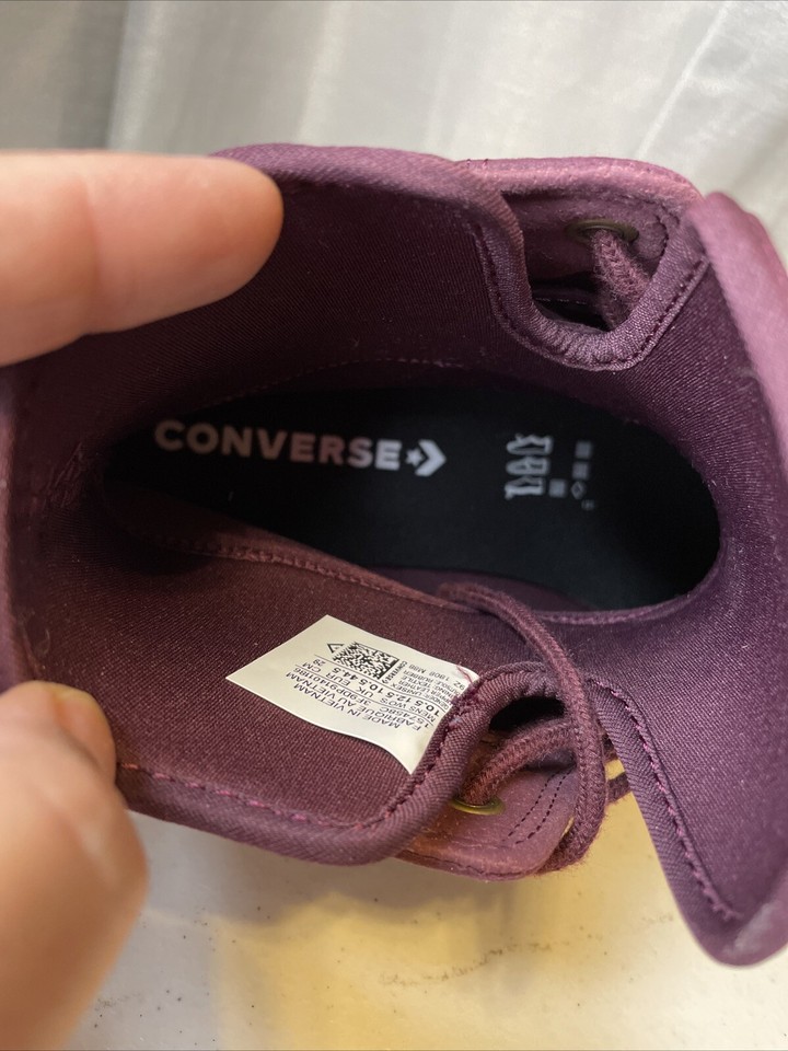 Converse All Star Mens Size 10.5/ Women’s 12.5 Great Cond. Burgundy/gum ...