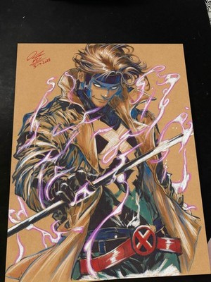 Gambit X-Men Art Print Signed 8.5x11 | Art by Keyeske | eBay