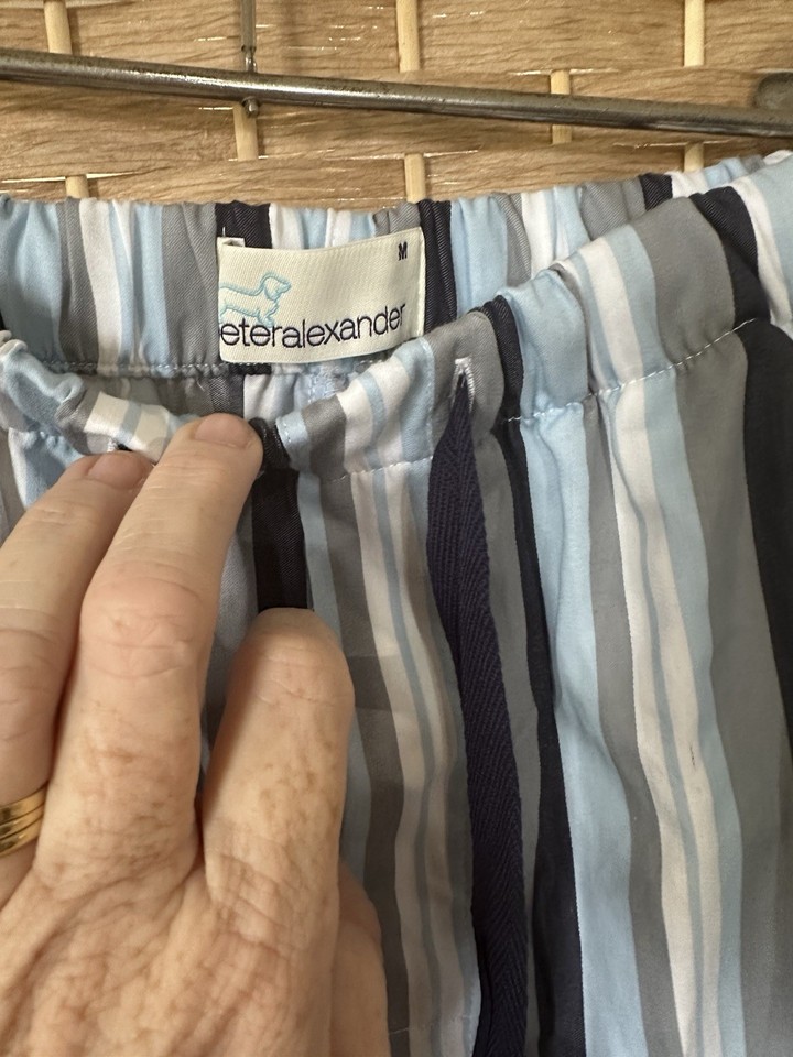 Peter Alexander Men Size M Long Sleeve Pj Set Blue Striped | eBay Australia