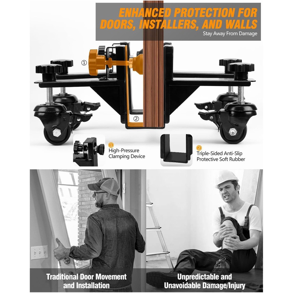 Door Installation Tool Door Hanging Jig Kit LifterDolly For 1-3/8" And ...