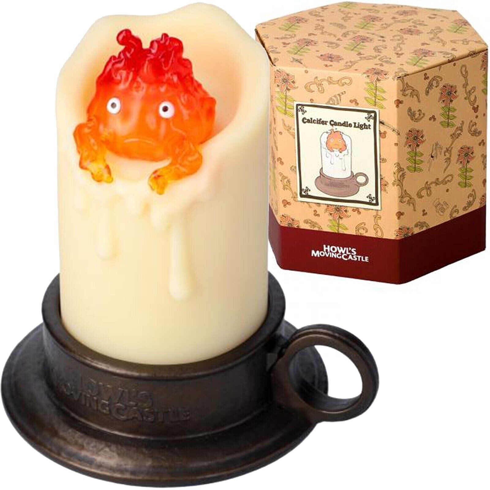 Studio Ghibli Howl's Moving Castle Calcifer Candle Light & Holder from ...