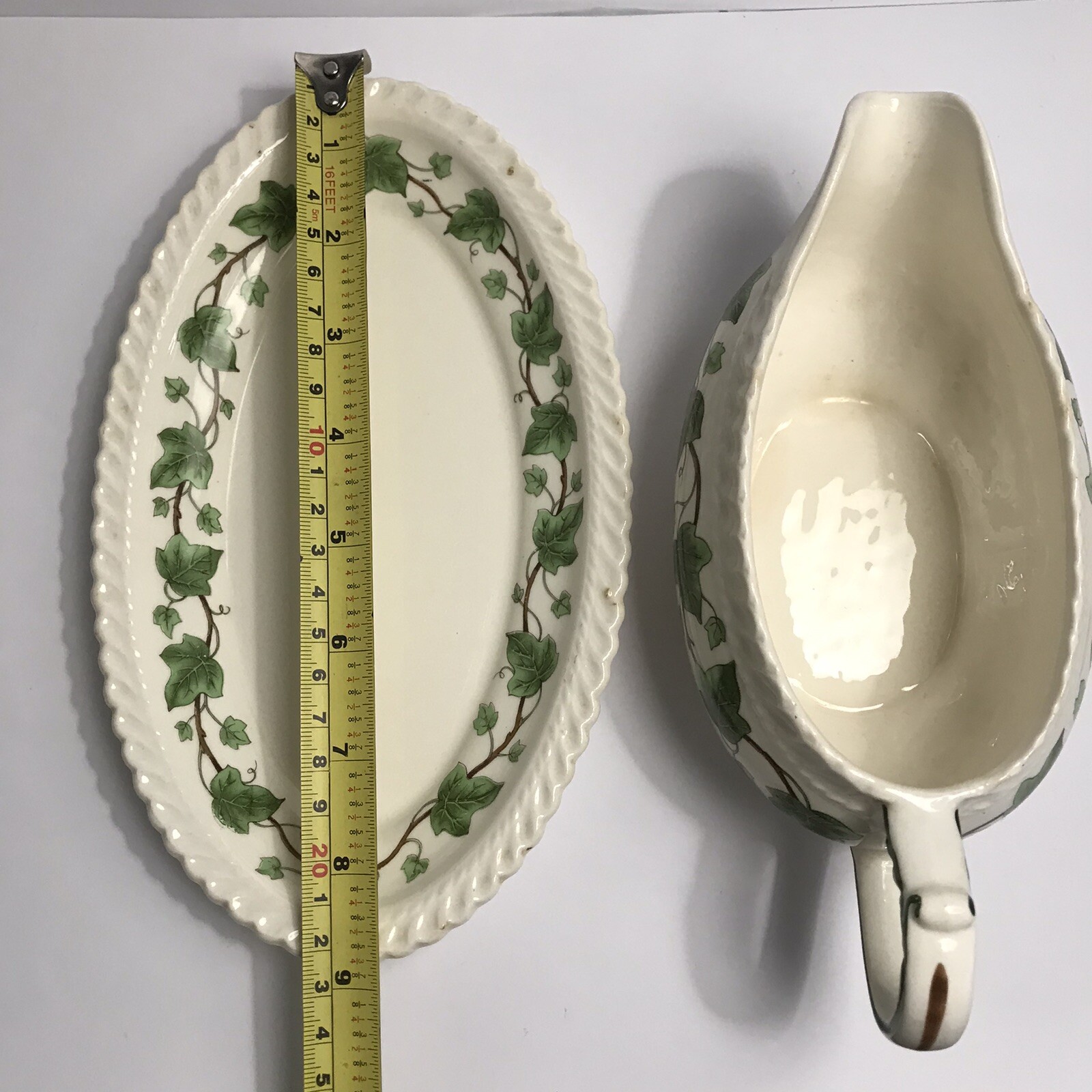 Vtg Harker Royal Gadroon Pottery IVY Dinner Set Scalloped Edge SET OF ...