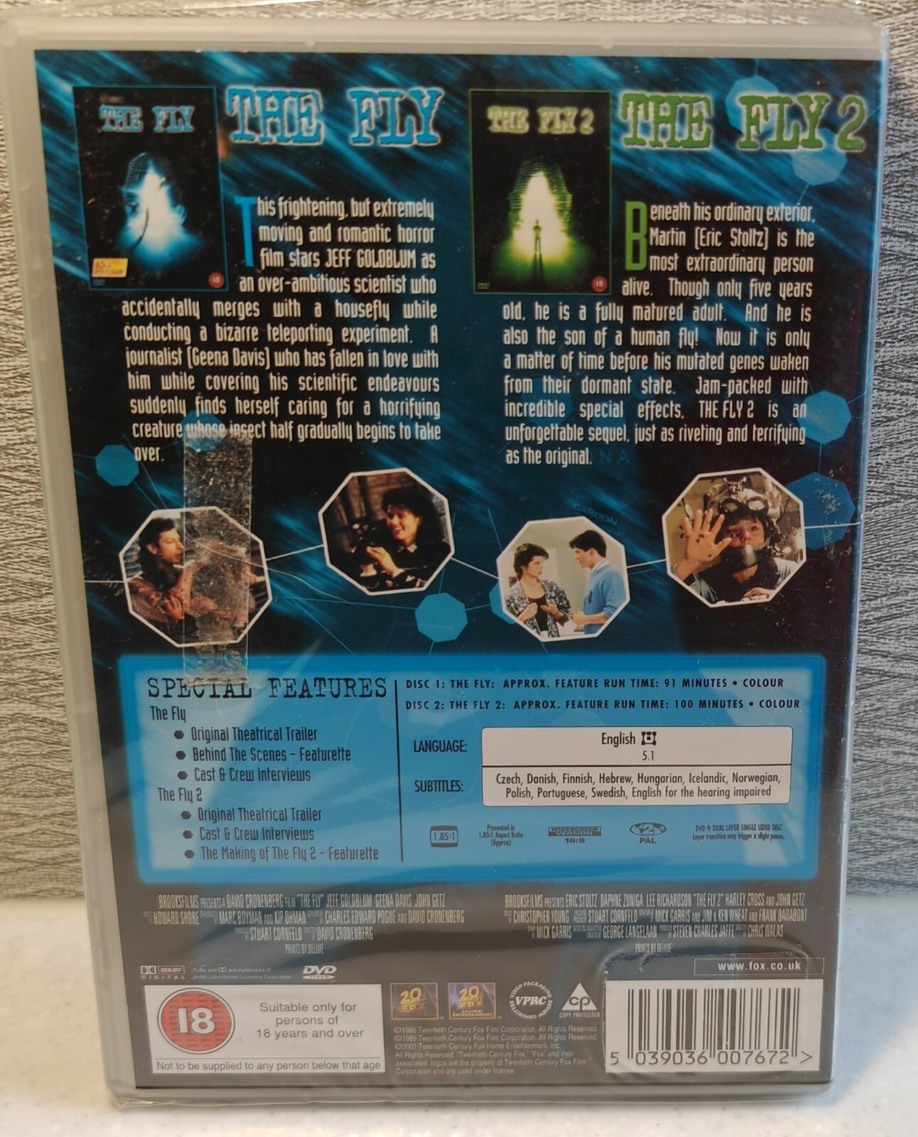 The Fly 1 & 2 - 2 x DVD Set - Jeff Goldblum - Eric Stoltz - Brand New ...