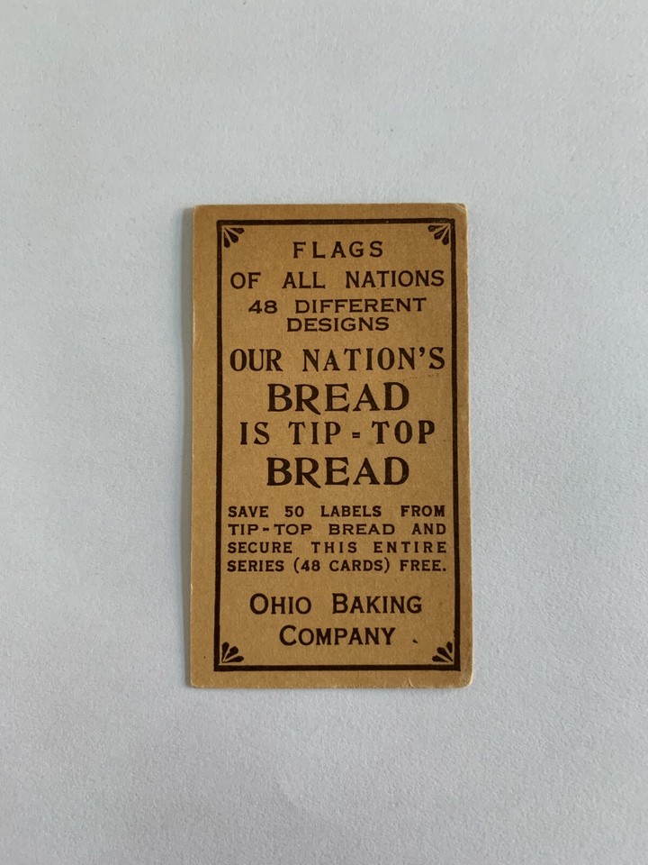 1920's D34 Tip Top Bread Flags Ohio Baking Company - VENEZUELA ...