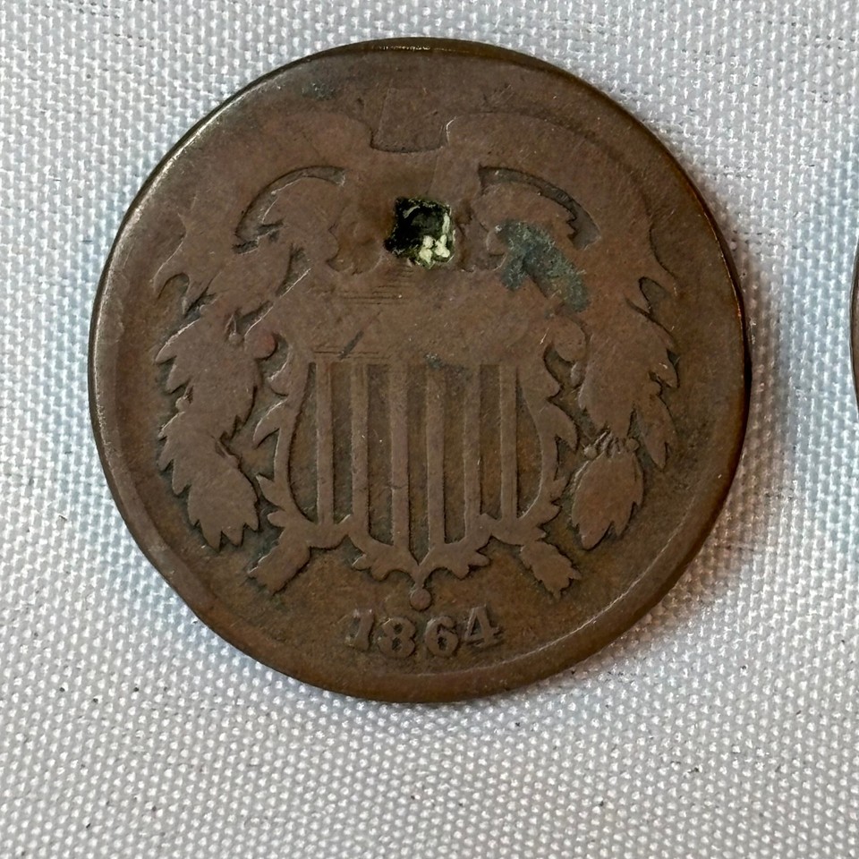 1864 2 Cents Piece With 1834 & 1846 Large Cents | eBay