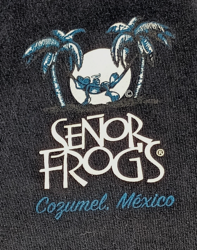 Senior Frogs t-shirt mens size XL navy blur sleeveless Cozumel Mex | eBay