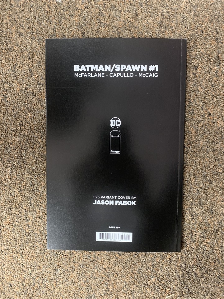 Batman Spawn #1 1:25 Jason Fabok B&W retailer Incentive Variant Cover ...